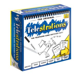 telestrations original 8-player | family board game | a fun game for kids and adults | game night just got better | the telephone game sketched out | ages 12+