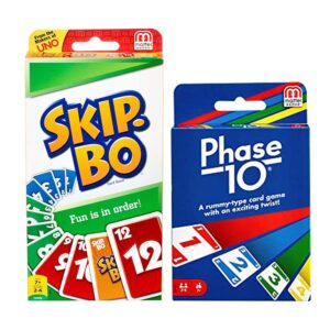 mattel phase 10 card game with skip-bo card game