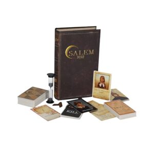 salem 1692 board game - witch hunt game for friends and family - a game of cards, strategy, deceit, and luck for 4-12 players