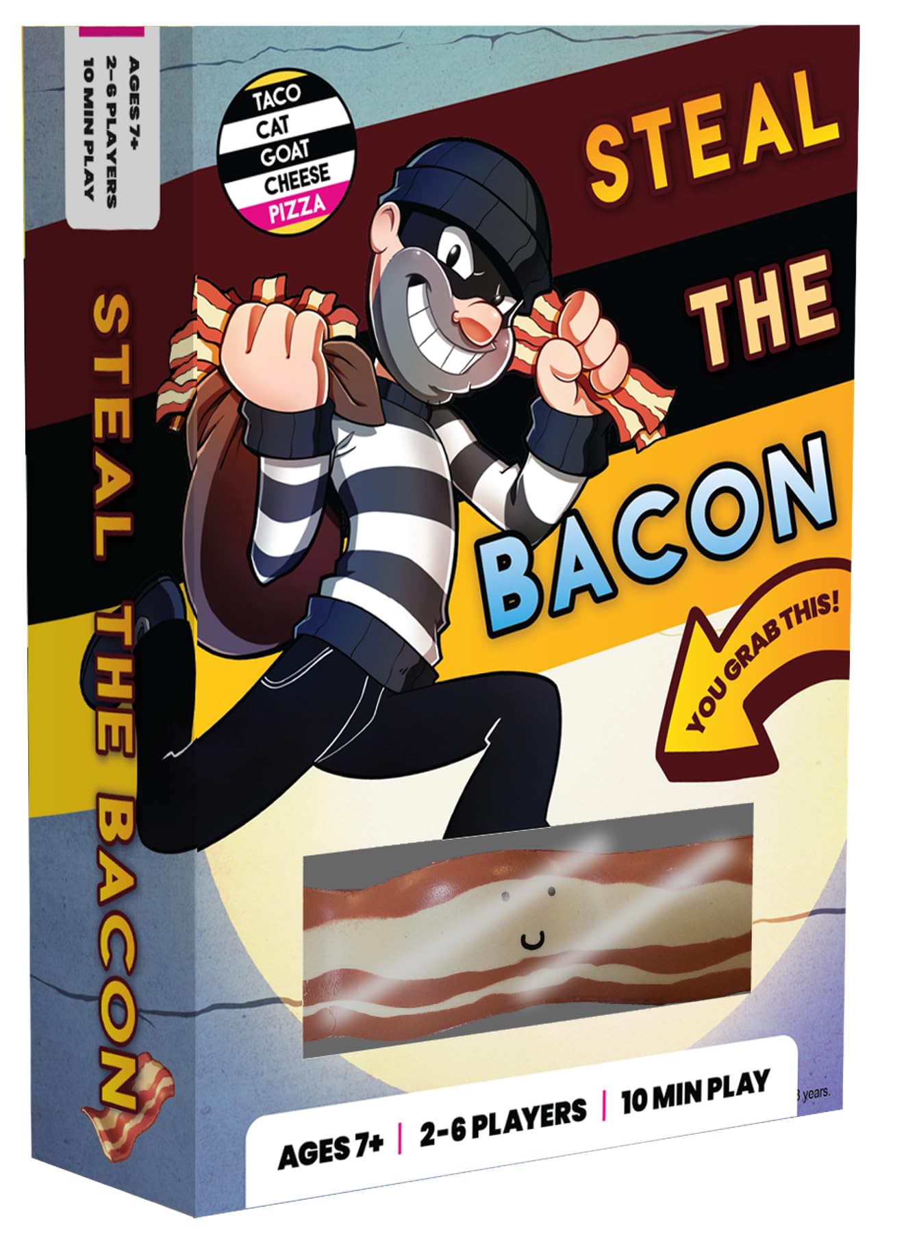 Steal The Bacon Card Game - by Taco Cat Goat Cheese Pizza – Fun Family Games for Kids and Adults – Who Doesn’t Love Bacon? Easy to Learn & Great Gift for Kids Ages 8+