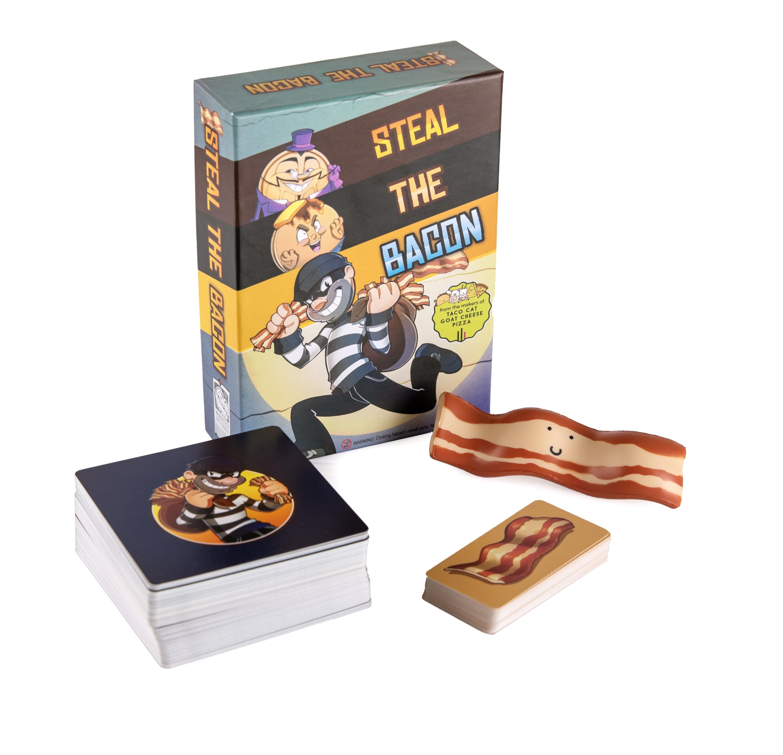 Steal The Bacon Card Game - by Taco Cat Goat Cheese Pizza – Fun Family Games for Kids and Adults – Who Doesn’t Love Bacon? Easy to Learn & Great Gift for Kids Ages 8+