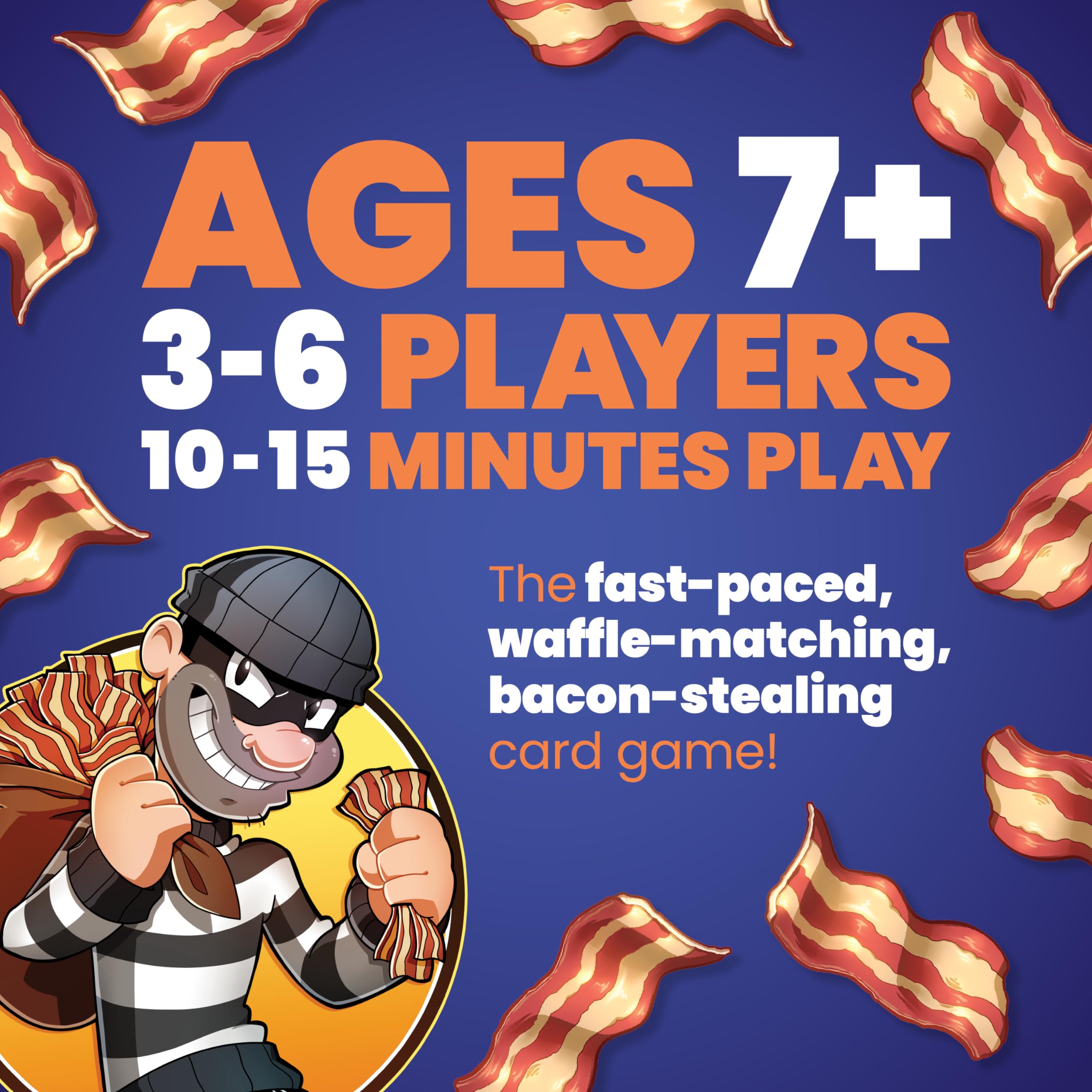 Steal The Bacon Card Game - by Taco Cat Goat Cheese Pizza – Fun Family Games for Kids and Adults – Who Doesn’t Love Bacon? Easy to Learn & Great Gift for Kids Ages 8+