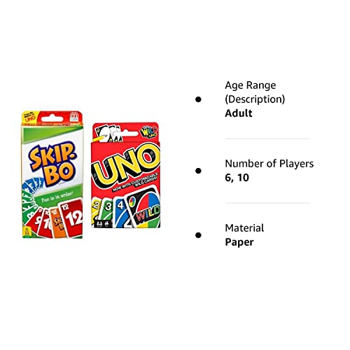 Bjdesign Bjdesign Skip Bo Card Game Bundled With Uno