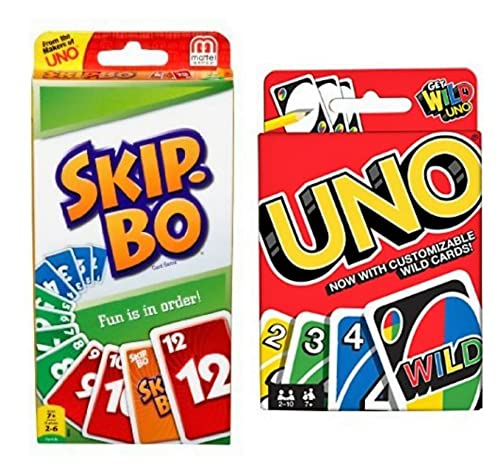 Bjdesign Bjdesign Skip Bo Card Game Bundled With Uno