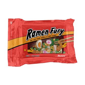 mixlore ramen fury card game | take-out themed strategy game | fun family game for adults and kids | ages 8+ | 2-5 players | average playtime 30 minutes | made