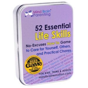 52 essential life skills: no-excuses game to teach kids, teens & adults how to care for self & chores, practical solution by harvard educator for responsible boys, confident girls, happy family