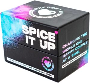 spice it up by why don’t we. spicy couples games for adults with 150 cards with conversations, spicy dares & more - best date night games for couples - romantic adult couple games