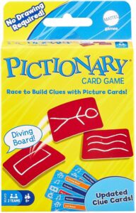 mattel games pictionary card game, makes a great gift for kid, family or adult game night, 8 years and older