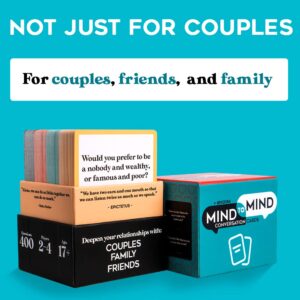 400 Questions for Couples, Family, Friends - Conversation Cards for Relationship Building - Intimate Date Night or Fun Family Activity for Adults - Deep, Intimacy Deck - Card Game to Start Talking