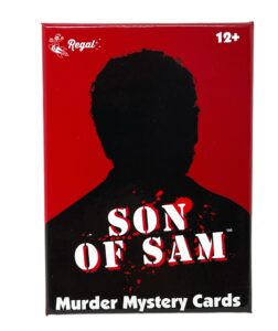 regal games - son of sam - murder mystery card game - for holidays, game nights, and parties - 5”x 2” card size - 54 count - up to 26 players, ages 12+