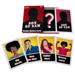 Regal Games - Son of Sam - Murder Mystery Card Game - for Holidays, Game Nights, and Parties - 5”x 2” Card Size - 54 Count - Up to 26 Players, Ages 12+