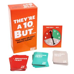 they're a 10 but...the hot or not party game - fun card games for adults by what do you meme®