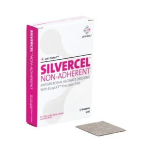 systagenix wound management 53800202 silvercel antimicrobial alginate dressing 2 x 2,systagenix wound management - carton 10