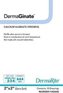 dermaginate alginate dressing 2 x 2'' sterile 10 per box