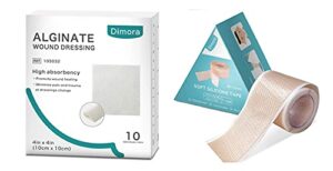 dimora calcium alginate wound dressing & soft waterproof silicone tape with easy tear design