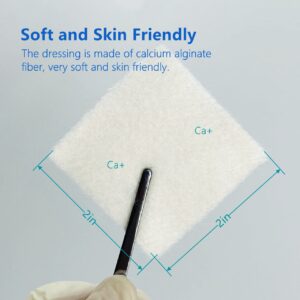 Algitocare Calcium Alginate Wound Dressing 2"x2" with 0.8"x12"