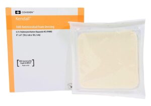 amd polyurethane foam dressings, 4 x 4 inch (box of 10)