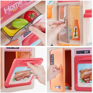 JAWM Kitchen Playset with Real Cooking and Water Boiling Sounds Gifts for Kids Girls Boys