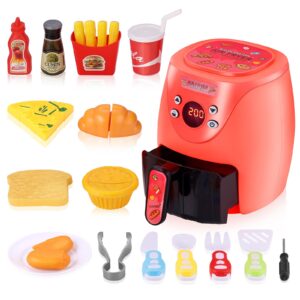 gagaku toy air fryer kids play kitchen playset accessories,chefs pretend play food toys oven with light & sound and play food grill cooking utensils,cooking toys for 3-8 year old girls boys gift