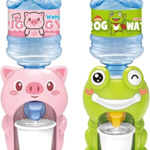 Small Water Dispenser Mini Water Dispenser for , Pig and Water Machine Pretend Play Kitchen Supplies for Girls Boys Desktop Water Cooler