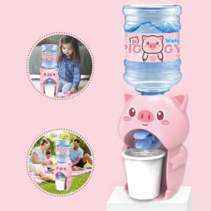 Small Water Dispenser Mini Water Dispenser for , Pig and Water Machine Pretend Play Kitchen Supplies for Girls Boys Desktop Water Cooler