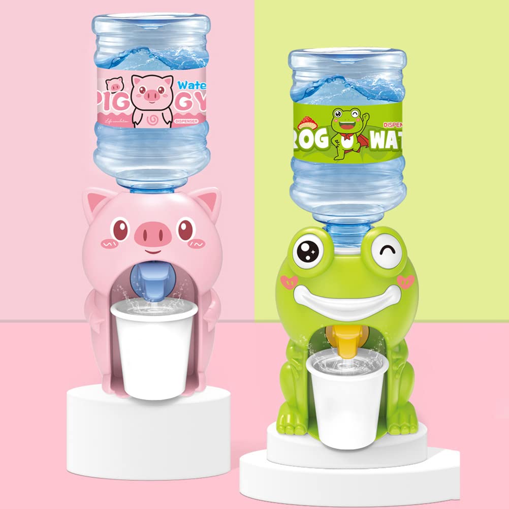 Small Water Dispenser Mini Water Dispenser for , Pig and Water Machine Pretend Play Kitchen Supplies for Girls Boys Desktop Water Cooler