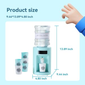 Mini Water Dispenser,Pretend Play Kitchen Playsets Kids Water Dispenser, Play Kitchen with Lights and Sounds Small Water Dispenser Age 3+