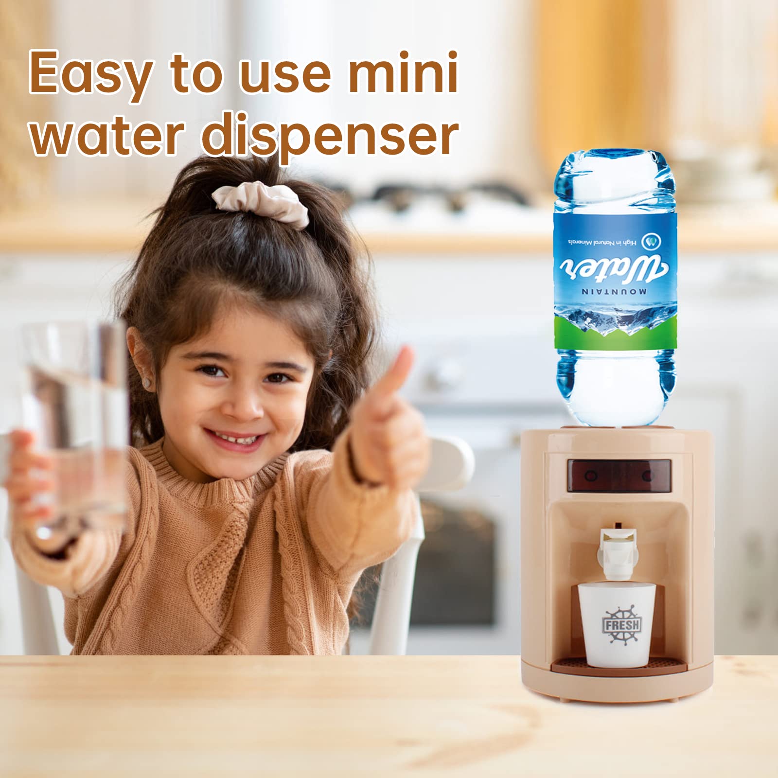 PZJDSR Cute Water Dispenser,Water Dispenser for Kids Role Play Kids Kitchen Playset,Small Water Dispenser Toy Kitchen Set,Play Kitchen for Kids Ages 4-8