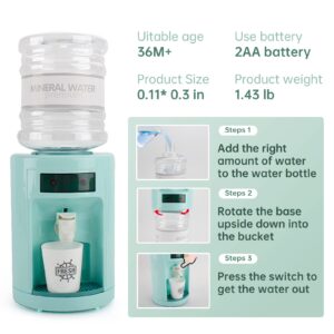 mini water dispenser,kids water dispenser kids kitchen playset with lights and effects,desktop water dispenser toy kitchen appliances for children ages 3-12