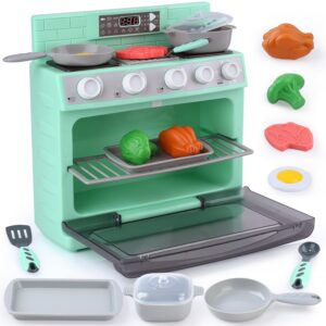 toy oven play kitchen accessories - realistic pretend play appliance for kids with lights & sounds, unique kids kitchen playset play food toddler learning toys for boys girls gift birthday christmas