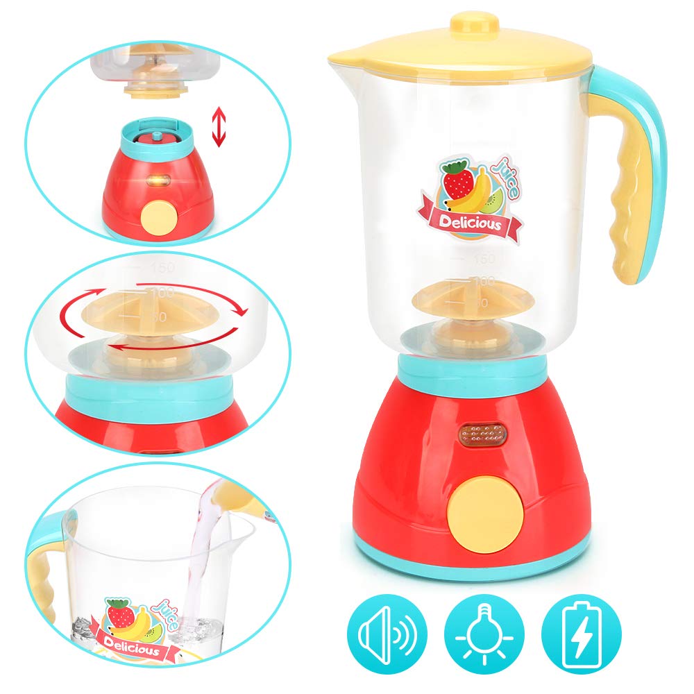 Kids Assorted Kitchen Appliance Toys, Pretend Kitchen Toy Set Includes Coffee Maker ,Blender and Toaster ,Cutting Play Food and Kitchen Utensils Accessories,Learning Gift for Toddlers Baby Girls Boys