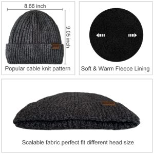 Honnesserry Winter Hats Scarf for Men with Touchscreen Gloves Warm Men's Scaves and Beanie Hat Themal Gloves Set