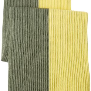 Amazon Essentials Unisex Adults' Knit Hat, Scarf and Gloves Set, Pack of 3, Light Military Green/Light Yellow, one Size