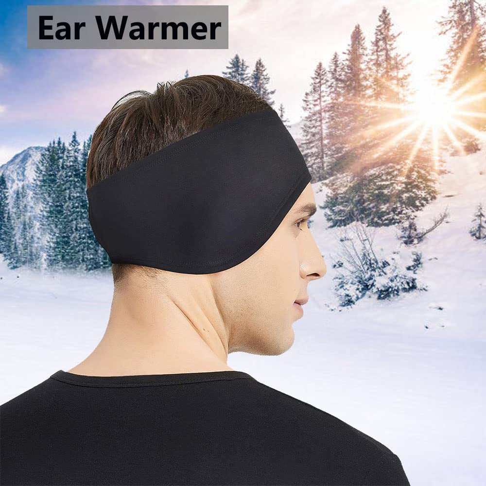 Winter Beanie Hat Scarf Gloves Set for Men, Winter Knit Hat, Neck Warmer, Touchscreen Gloves,Outdoor Earmuffs for Men Women