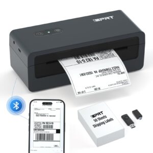 idprt bluetooth thermal label printer for phone via app, 4x6 shipping label printer for small business and shipping package, support usb for windows, mac, used for amazon, shopify, ebay, ups, usps