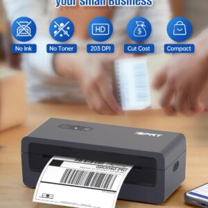 iDPRT Bluetooth Thermal Label Printer for Phone via APP, 4X6 Shipping Label Printer for Small Business and Shipping Package, Support USB for Windows, Mac, Used for Amazon, Shopify, Ebay, UPS, USPS