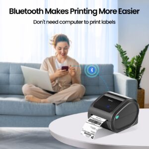 Omezizy Bluetooth Thermal Label Printer 4x6 - D520BT Thermal Shipping Label Printer for Small Business, Wireless Label Printer for Shipping Packages, Compatible with USPS, Shopify, Amazon