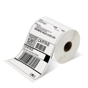 beeprt direct thermal shipping labels (pack of 350 4x6 roll labels) compatible with munbyn,jadnes, rollo, phomemo, idprt label printer, commercial grade