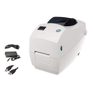 zebra- tlp2824 plus thermal transfer desktop printer for labels, receipts, barcodes, tags, and wrist bands - print width of 2 in - usb and ethernet port connectivity (renewed)