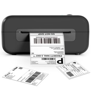 labelcreate shipping label printer, 4x6 thermal label printer, thermal printer for shipping labels, usb label printer compatible with amazon shopify etsy ebay fedex usps ups (black)