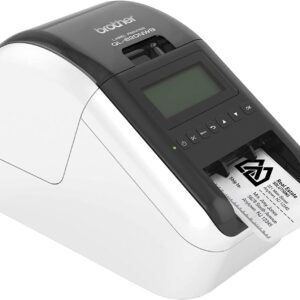 Brother QL-820NWB Professional Ultra Flexible Label Printer - WiFi, Ethernet and Bluetooth - 110 Labels Per Minute, 300 x 600 dpi, Auto Cutter, Includes 1 Roll of 400 Address Labels, Tilsiy