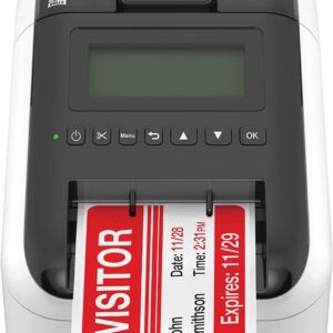 Brother QL-820NWB Professional Ultra Flexible Label Printer - WiFi, Ethernet and Bluetooth - 110 Labels Per Minute, 300 x 600 dpi, Auto Cutter, Includes 1 Roll of 400 Address Labels, Tilsiy