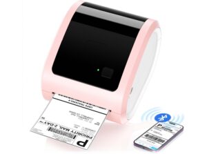 bluetooth shipping label printer for small business & home use, thermal printer supports 4x6 inch thermal labels, compatible with phones & laptops. label printer for usps esty ebay shopify ups amazon