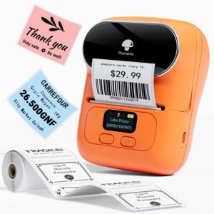 phomemo m110 label maker, barcode printer, bluetooth portable thermal label printer for small business, sticker printer inkless labeler for address, logo, clothing, mailing, for pc & phone