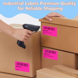 PARLAIM Rectangle Thermal Sticker Labels, 1000PCS Commercial Grade Square Direct Thermal Printer Labels for Address Shipping Label,UPC QR Code, Name Tag, Price Sticker (Fluorescent Pink)