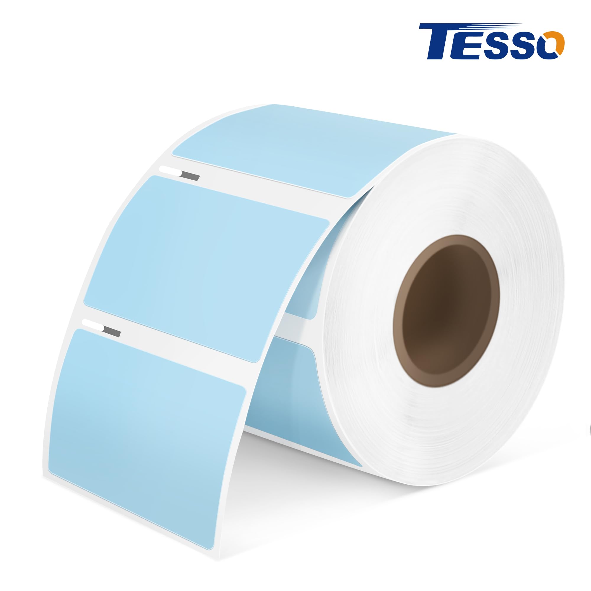 TESSO Thermal Label Maker Tape Adapted P10 Label Maker, Standard Laminated Office Labeling, 15mmx40mm/0.5x1.57inch, P10 Thermal Printing Label Paper (180 Labels/Roll,Blue)