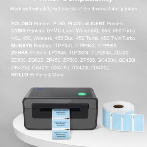 TESSO Thermal Label Maker Tape Adapted P10 Label Maker, Standard Laminated Office Labeling, 15mmx40mm/0.5x1.57inch, P10 Thermal Printing Label Paper (180 Labels/Roll,Blue)