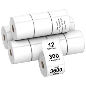 avenemark 12 rolls compatible dymo 30256 (2-5/16" x 4") direct thermal labels shipping labels compatible with rollo, dymo 4xl & zebra desktop printers - 3600 labels