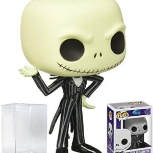 Funko POP Disney: The Nightmare Before Christmas - Jack Skellington Pop! Vinyl Figure (Bundled with Compatible Pop Box Protector Case), Multicolor, 3.75 inches