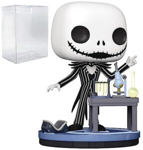 pop disney: the nightmare before christmas 30th anniversary - jack skellington lab funko vinyl figure (bundled with compatible box protector case) multicolored 3.75 inches